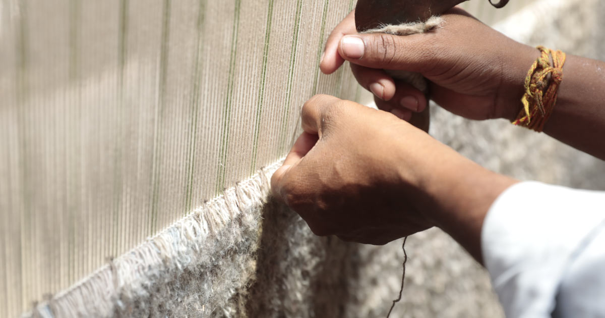 handmade carpet making process