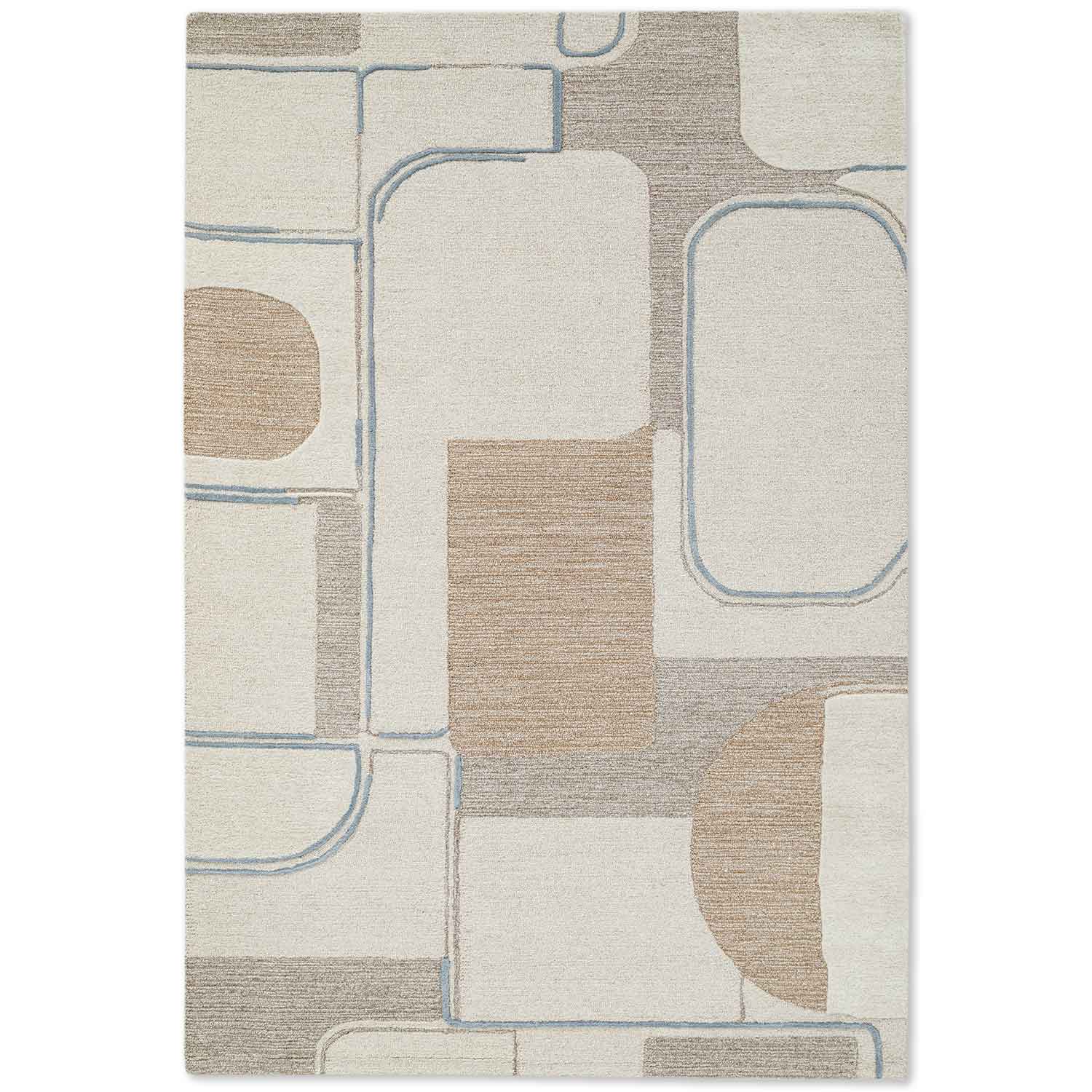 Wood Block Hand Tufted Woollen And Cotton Rug – Obeetee Carpets India