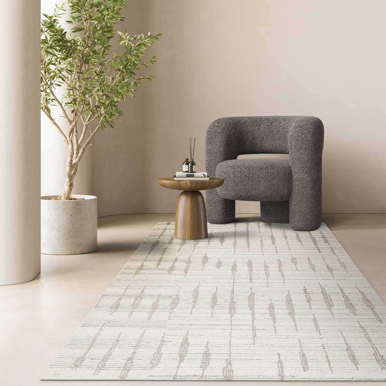Tik-Tak-Toe Hand Tufted Woollen Rug – Obeetee Carpets India