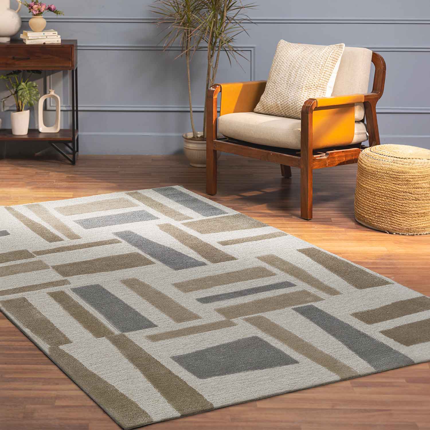 Makalani Hand Tufted Woollen And Viscose Rug – Obeetee Carpets India