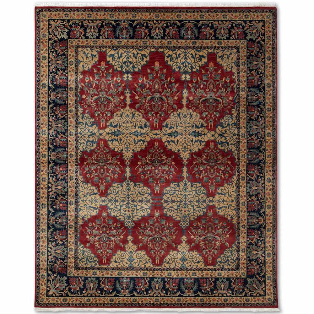 Ardibil Hand Knotted Woollen Rug – Obeetee Carpets India